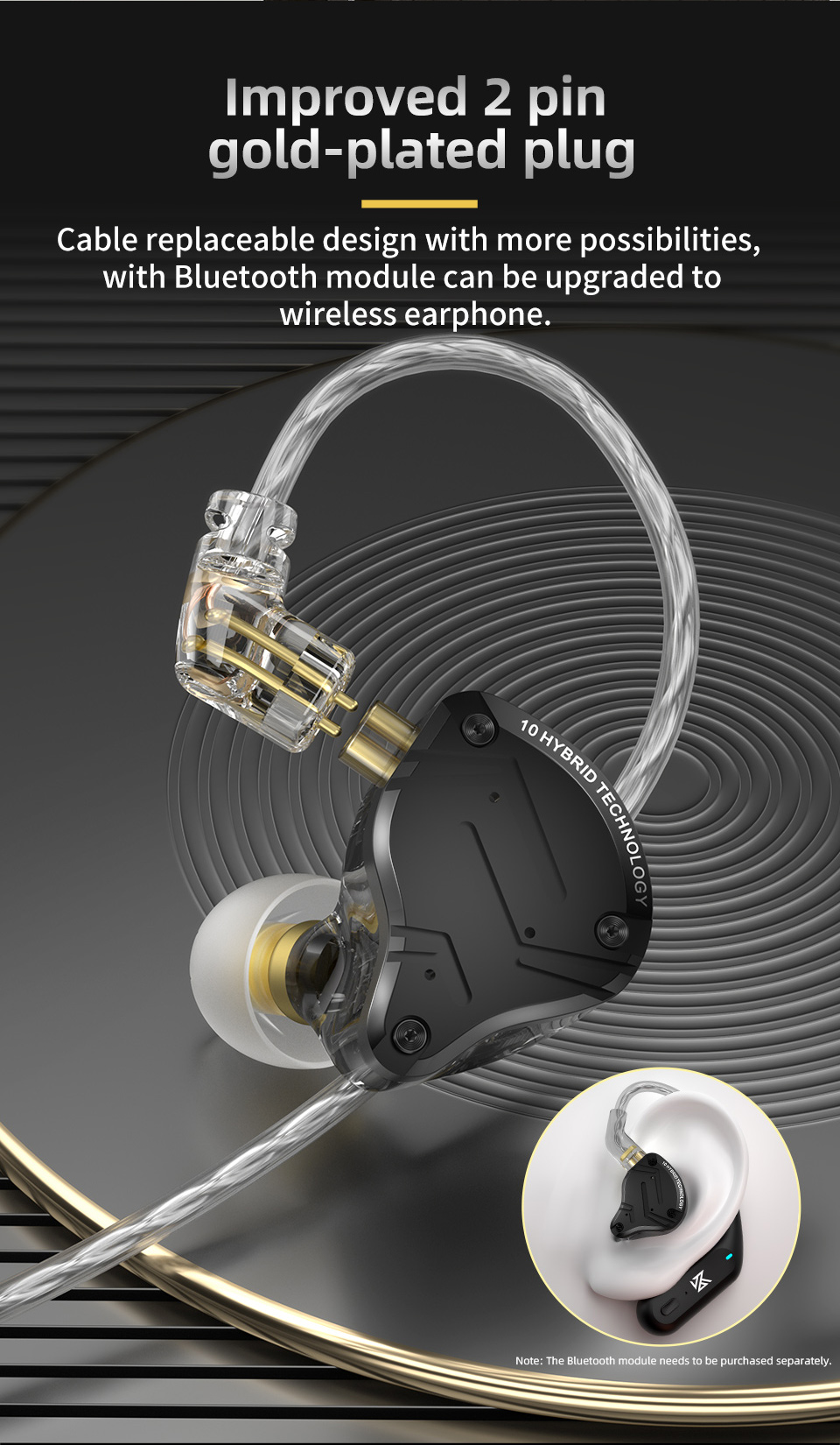 KZ ZS10 PRO X 1DD & 4BA Acoustic Architecture Hybrid Technology - KZ ...